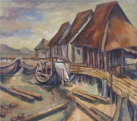 Kuo Ju Ping | Boats By The Jetty | MutualArt