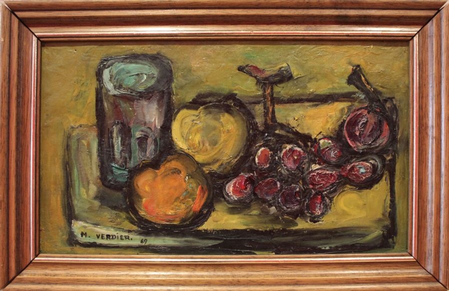 Maurice Verdier | Glass and grapes | MutualArt