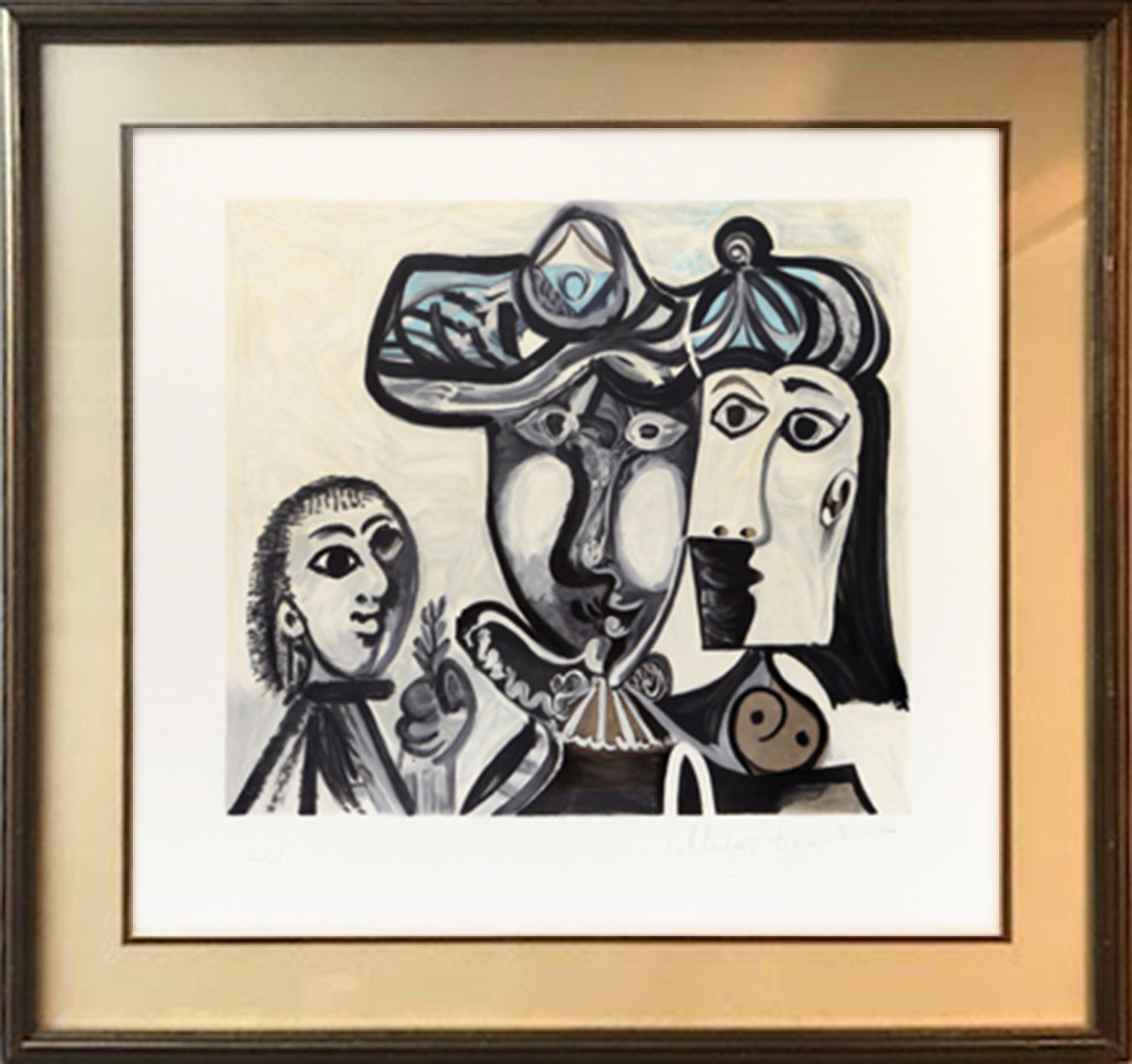 Pablo Picasso | COUPLE ET ENFANT AU RAMEAU D'OLIVIER (1982) | MutualArt