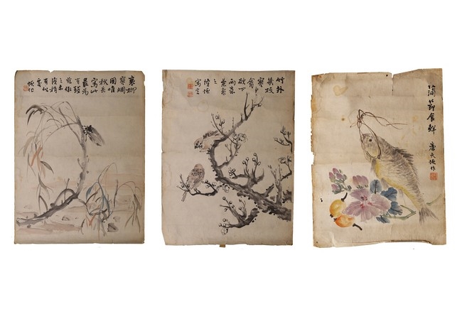 Lu Hui | LU HUI(1851-1920): THREE 'BIRDS AND FLOWERS' PAINTINGS | MutualArt