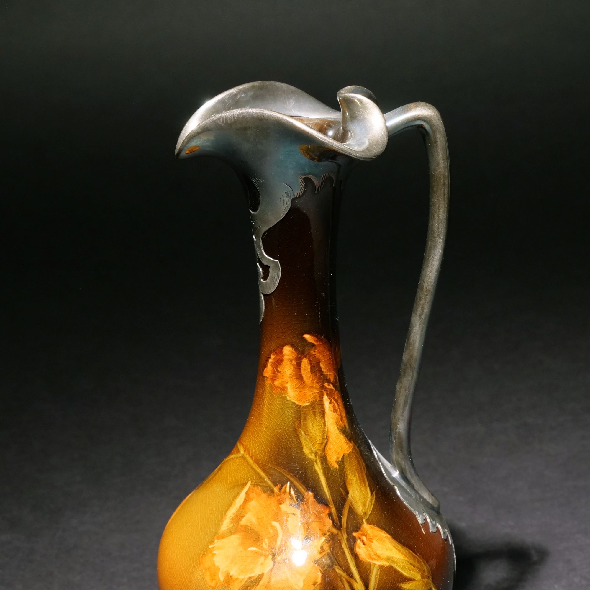 Josephine Zettel | Standard glaze ewer with silver overlay | MutualArt