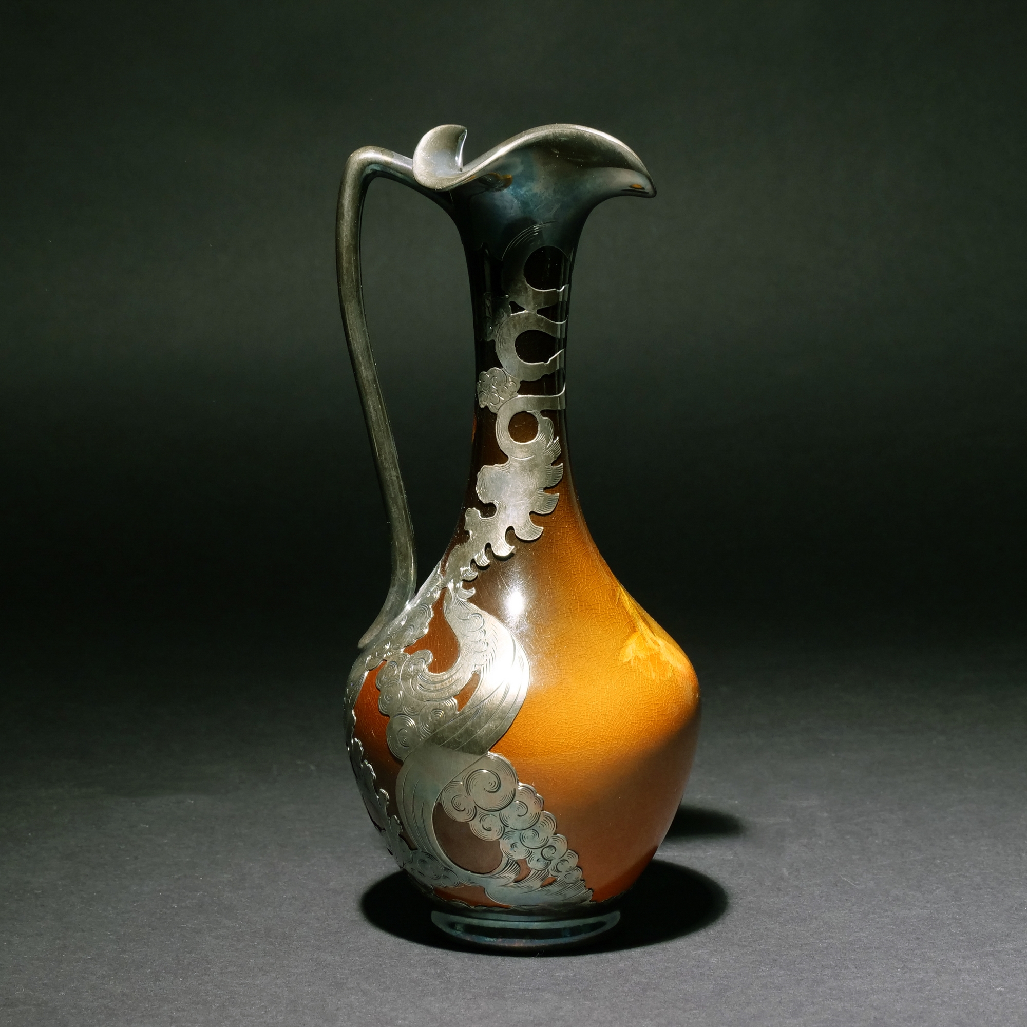Josephine Zettel | Standard glaze ewer with silver overlay | MutualArt