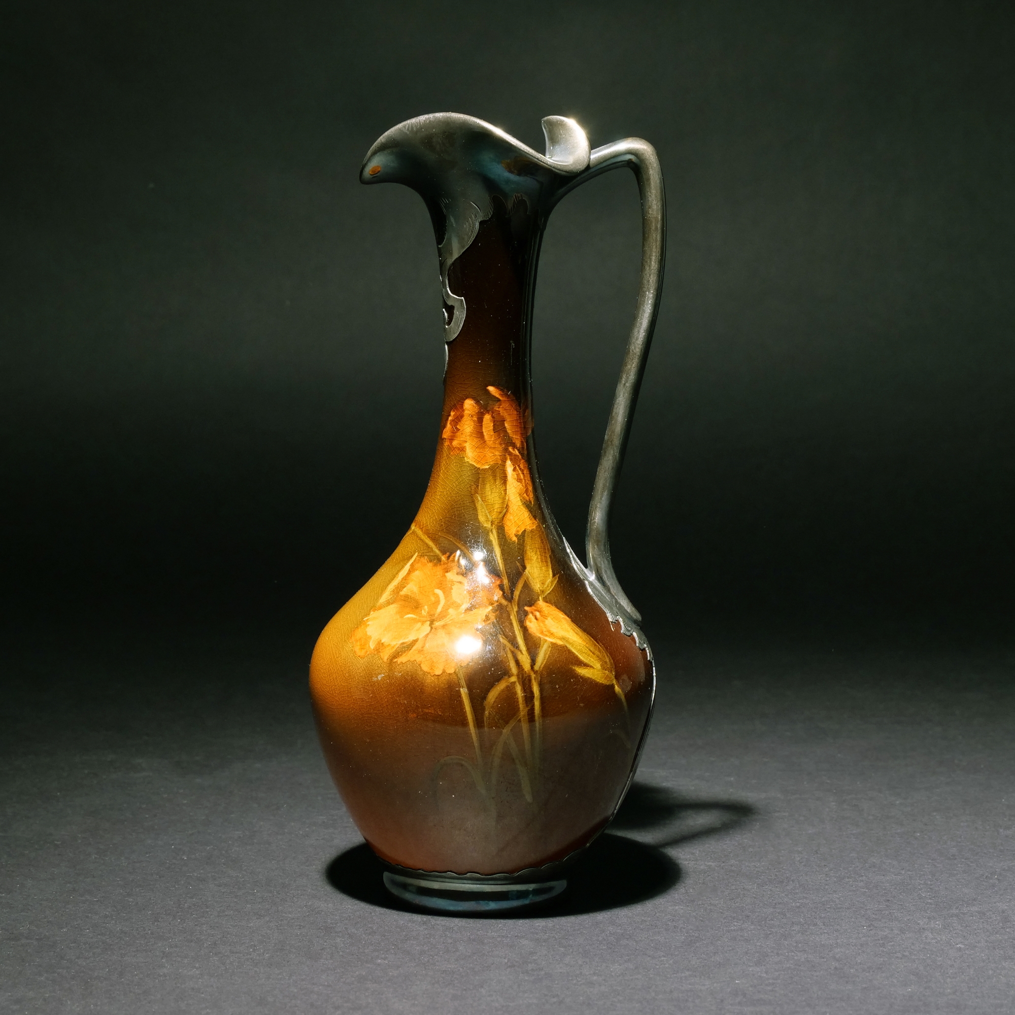 Josephine Zettel | Standard glaze ewer with silver overlay | MutualArt
