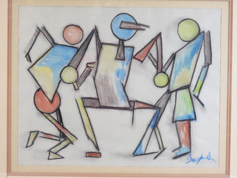Varvara Stepanova | Composition with figures | MutualArt