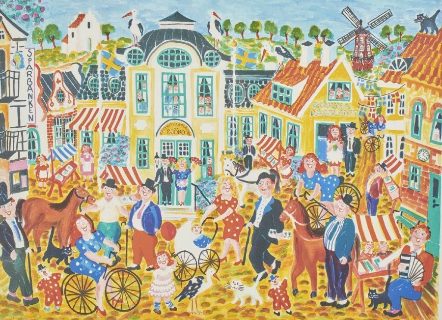 Gunilla Mann | Marknadsliv i Sjöbo | MutualArt