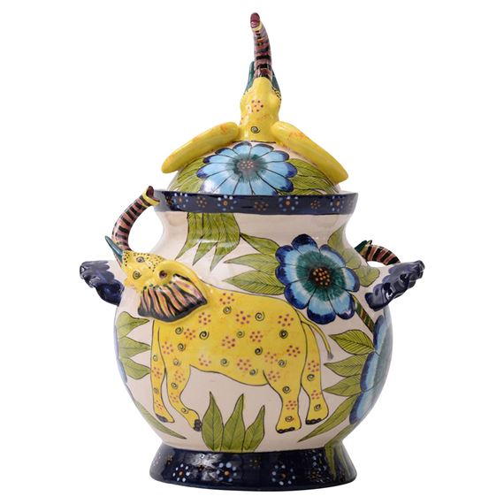 Ardmore Ceramics | A monkey urn and cover | MutualArt