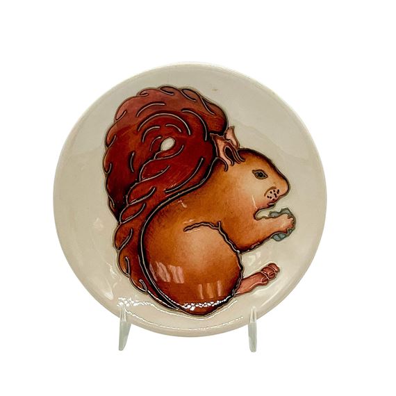 William Moorcroft | SMALL DECORATIVE PLATE, SQUIRREL (1995) | MutualArt