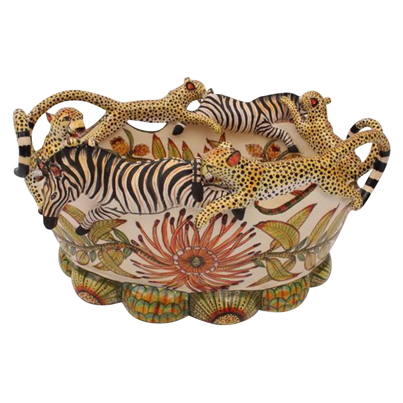 Molapo Mokoena | Leopard Zebra Bowl | MutualArt