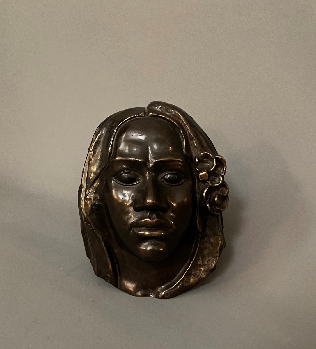 Paul Gauguin | Mask of a young Tahitian “Tehura” on the back and on the ...