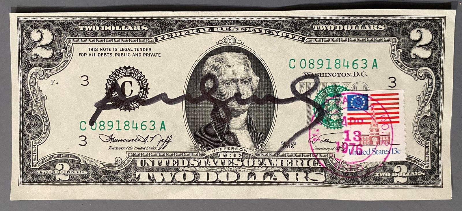 Andy Warhol | American 2 dollar bill (1976) | MutualArt