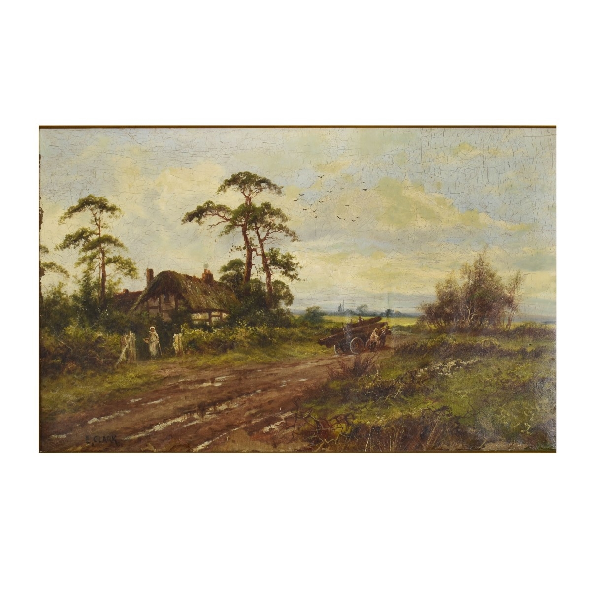 E. Clark | Village Scene | MutualArt