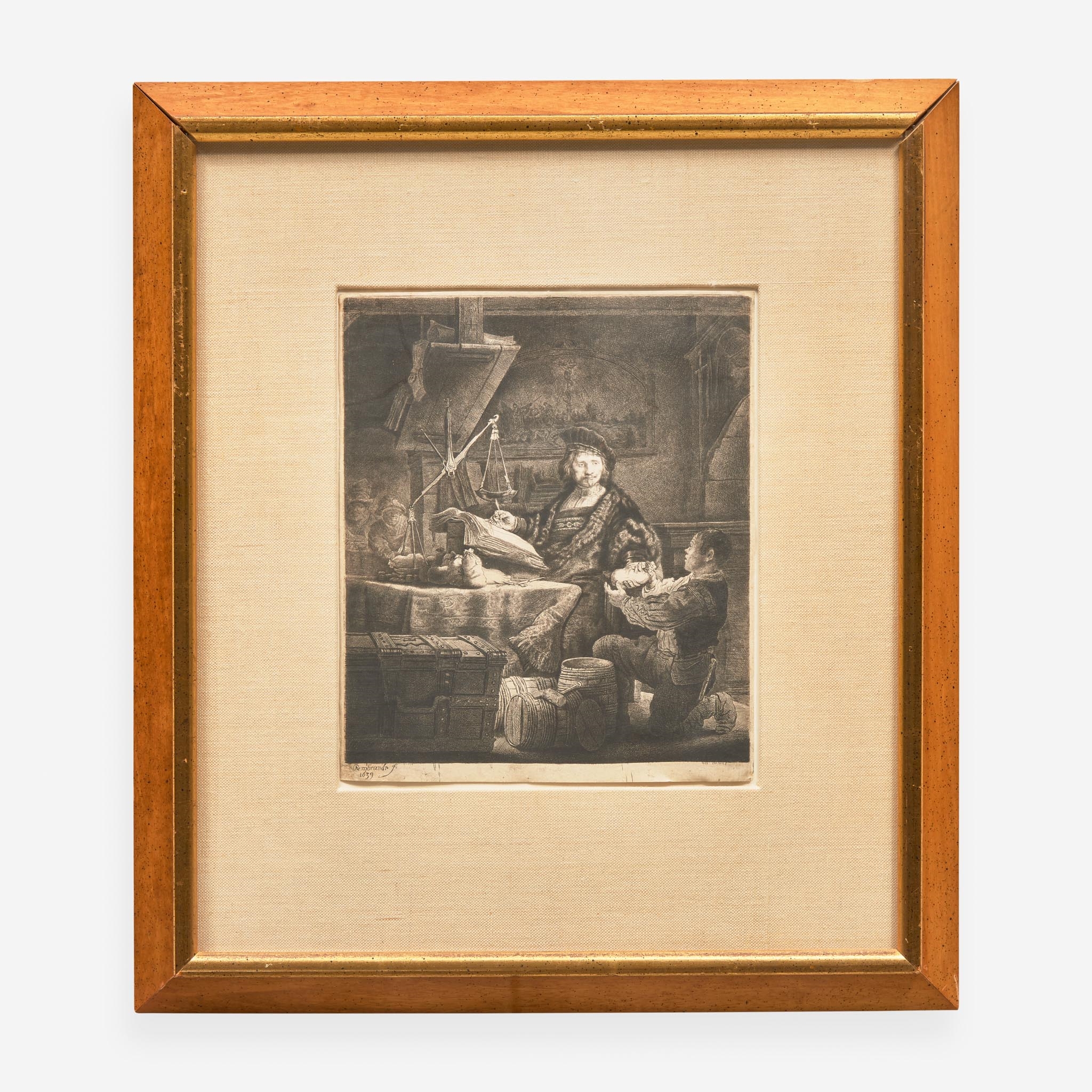 Rembrandt van Rijn | The Gold Weigher (Jan Uytenbogaert) (1639) | MutualArt