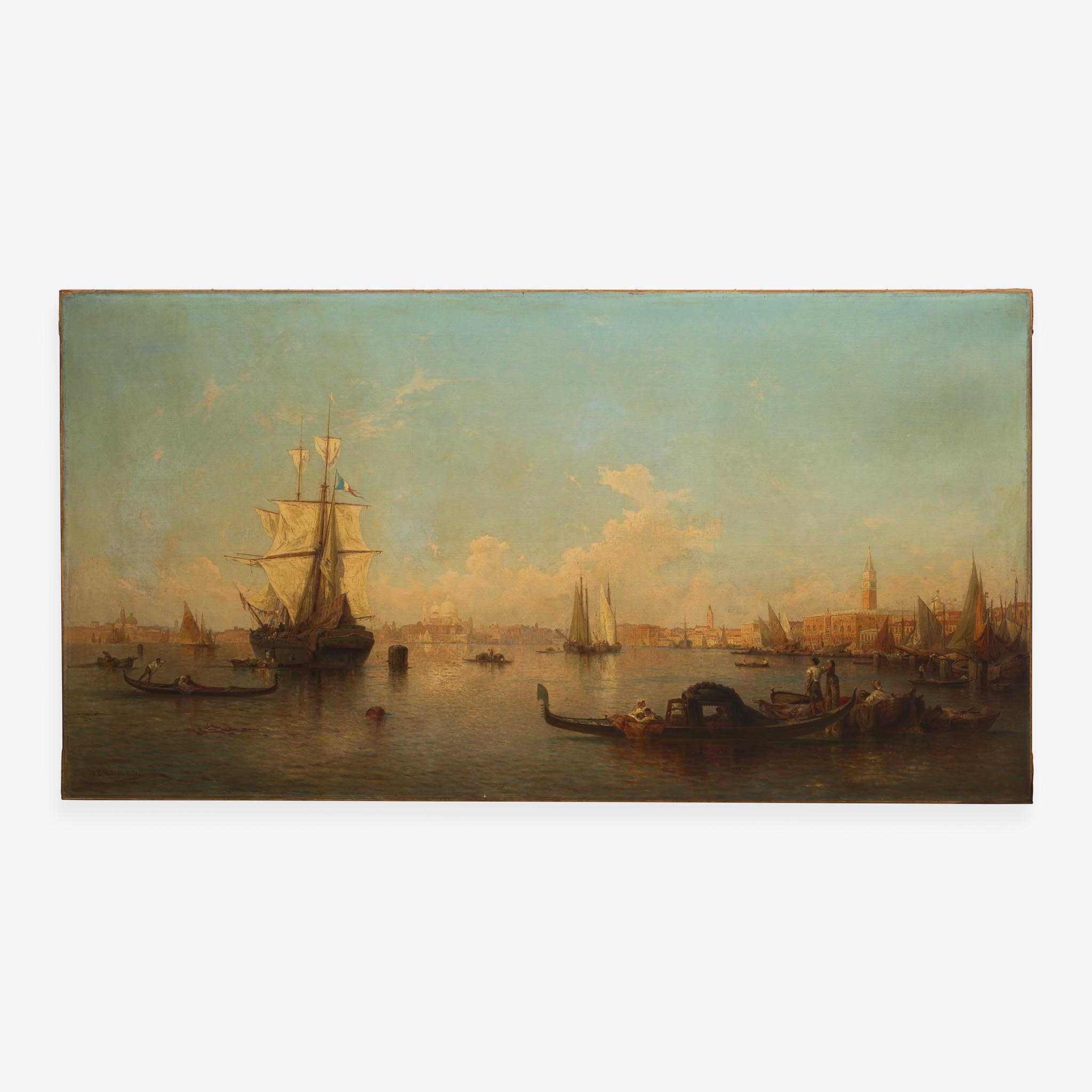 Karl Friedrich Christian Welsch | Venetian Harbor Scene (1876) | MutualArt