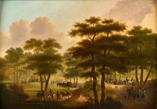 Philippe Budelot | Im Wald lagernde Kavallerie und Artillerie | MutualArt