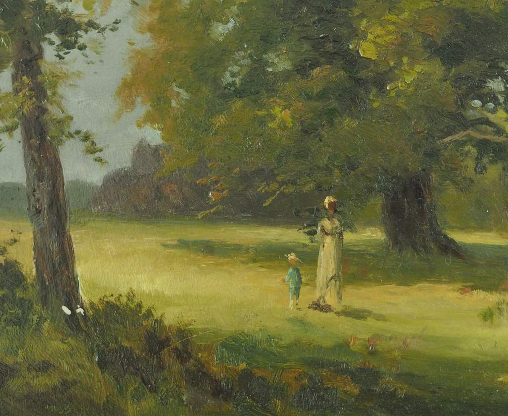 Philipp Röth | Waldlichtung mit Spaziergängern | MutualArt