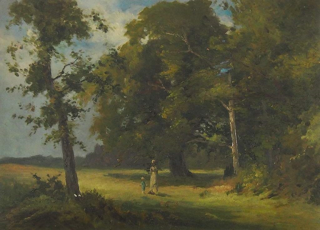 Philipp Röth | Waldlichtung mit Spaziergängern | MutualArt