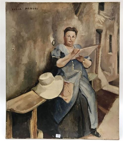 Lydia Mandel | Woman on a bench | MutualArt