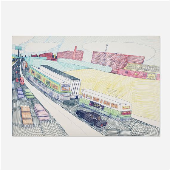 Wesley Willis | The Dan Ryan Expressway Past 51st. Toward 47th St ...