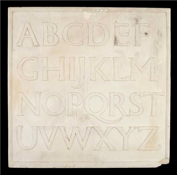 Eric Gill | Alphabet in relief, (Circa 1927) | MutualArt