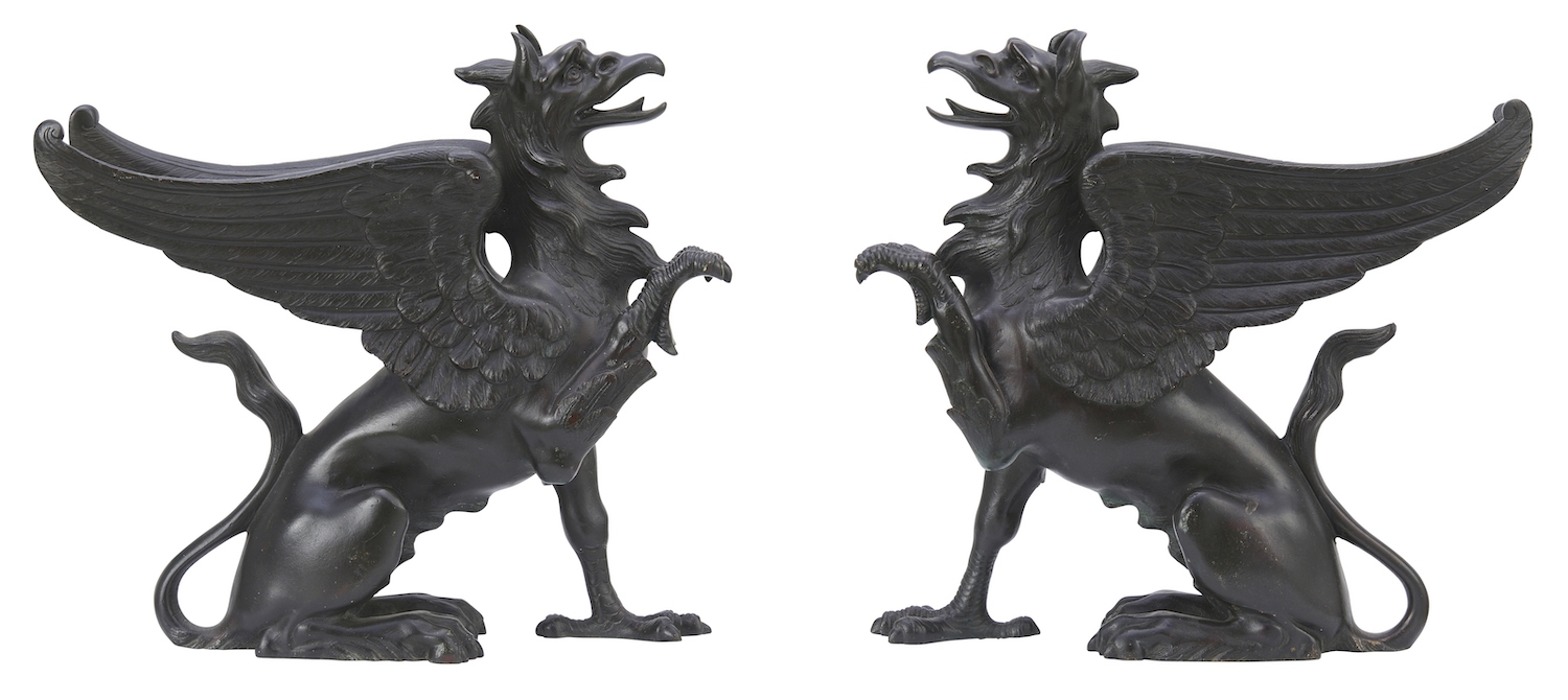 French School, 19th Century | FIGURES OF GRYPHONS RAMPANT | MutualArt