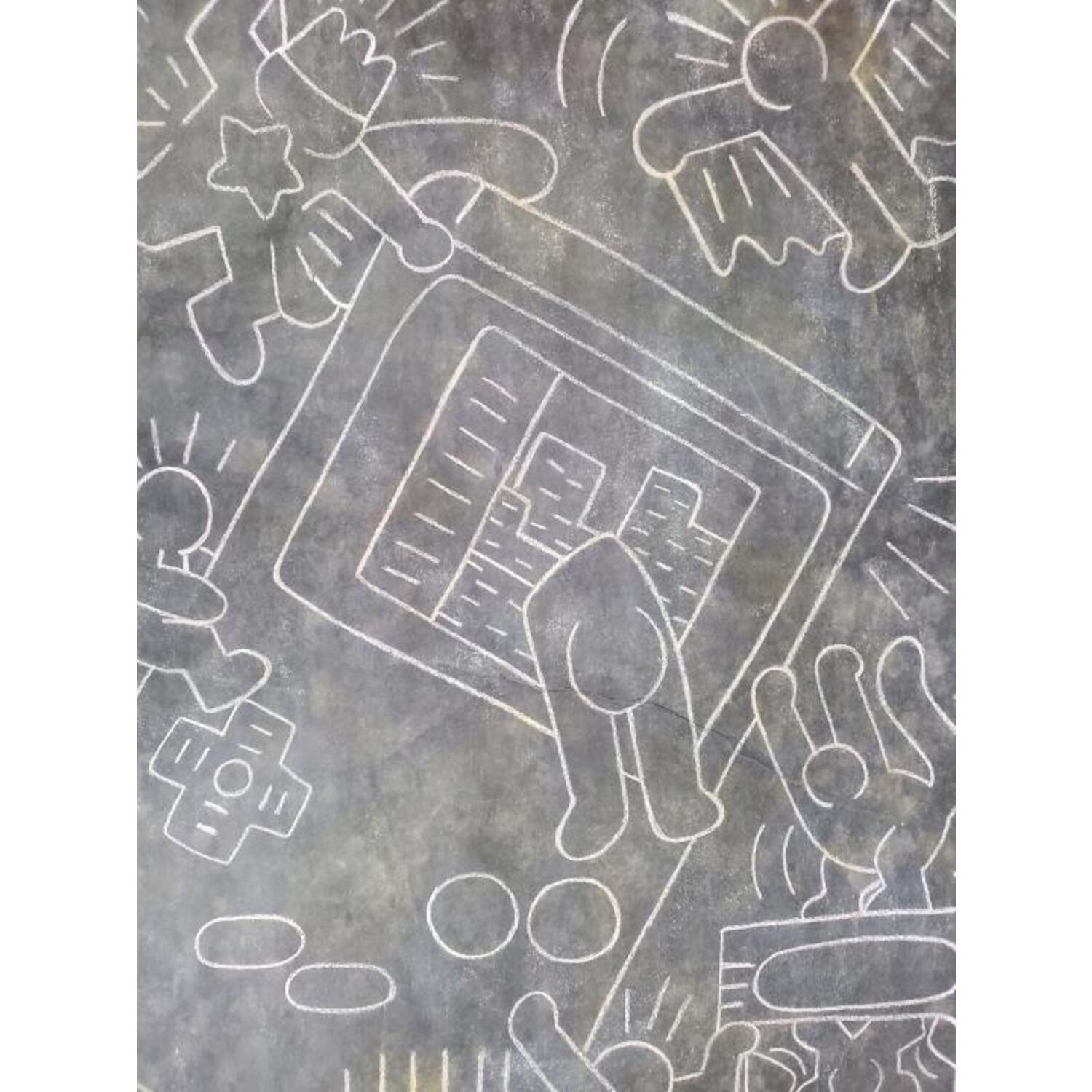 Keith Haring | Keith Haring Attribution Chalk on Black Paper | MutualArt