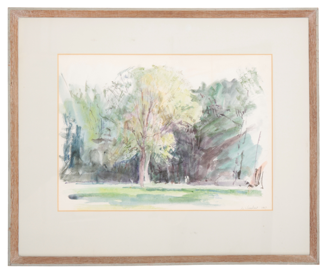 George Weissbort | Figures in a wooded landscape (1957) | MutualArt