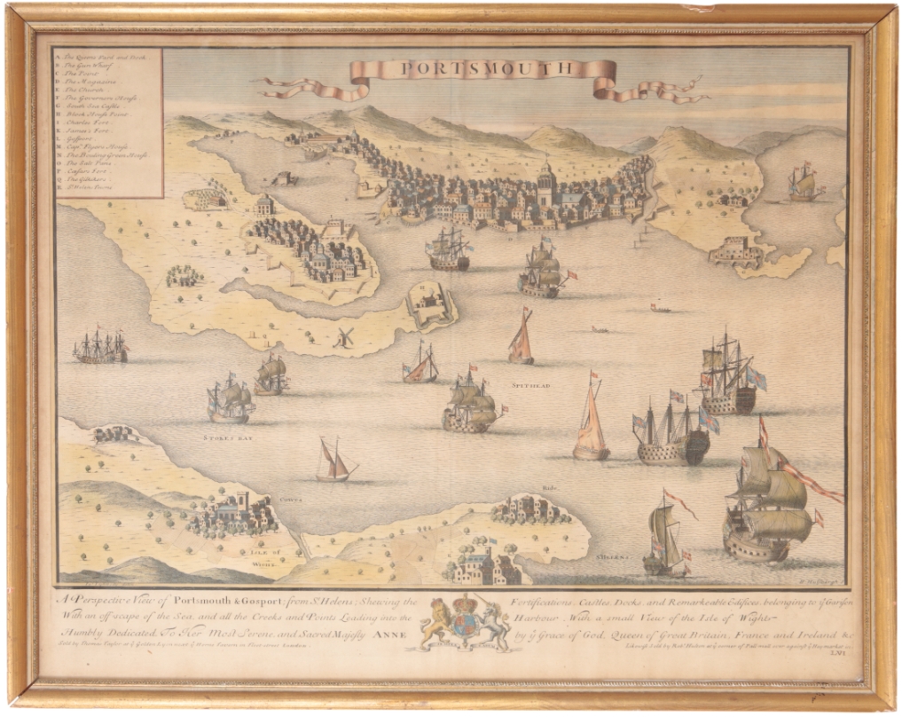 James Lightbody | A Map of Portsmouth (Early 18th Century) | MutualArt