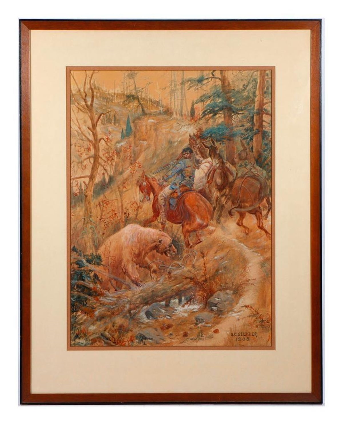 Olaf C. Seltzer | Warrior on Horseback (1906) | MutualArt