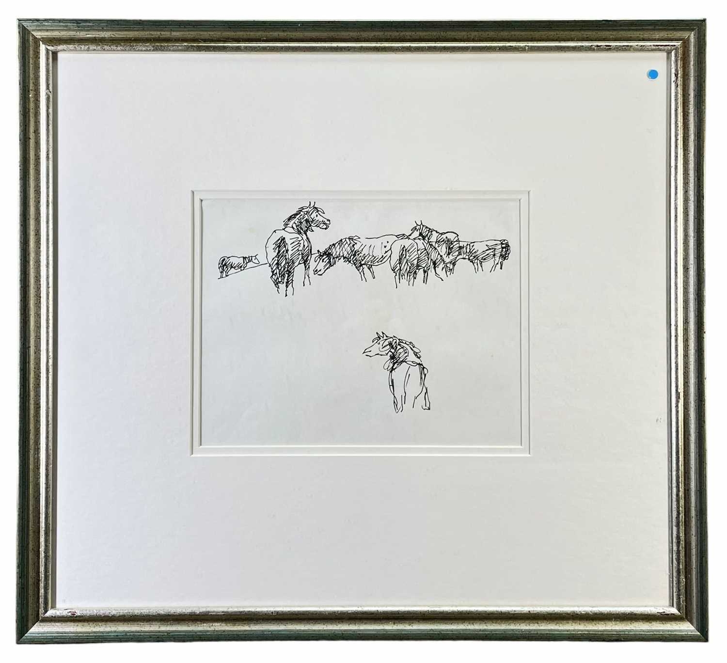 Kyffin Williams | Group of mountain ponies | MutualArt