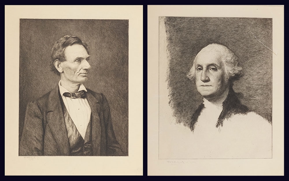 William Henry Warren Bicknell | Portraits d'Abraham Lincoln et Georges ...