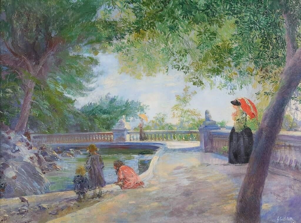 Gustave Caillebotte | Women and children at park | MutualArt