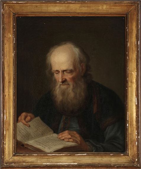 Georg Matthias Fuchs | A philosopher reading a book (1781) | MutualArt