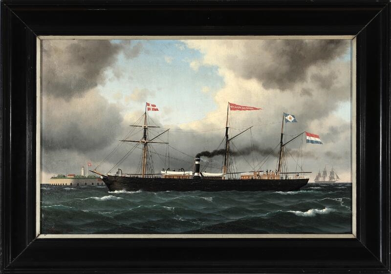 Carl Emil Baagøe | The Dutch steam screw ship Willem de Derde off the ...