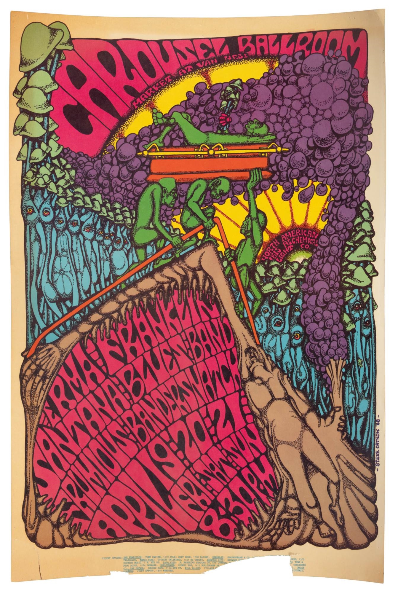 Steve Catron | Carousel Ballroom concert poster (1968) | MutualArt