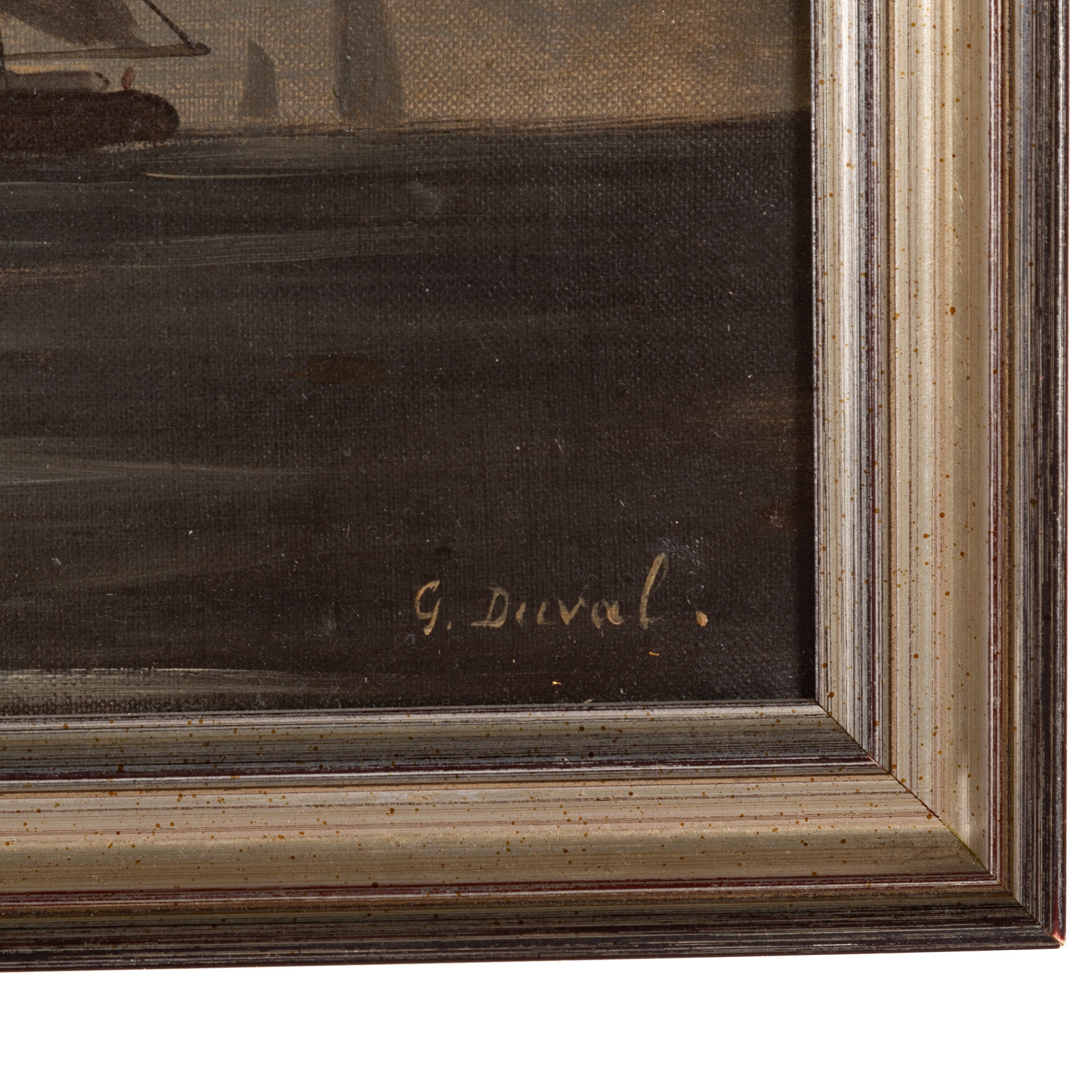 G. Duval | Ships in Moonlit Harbor | MutualArt