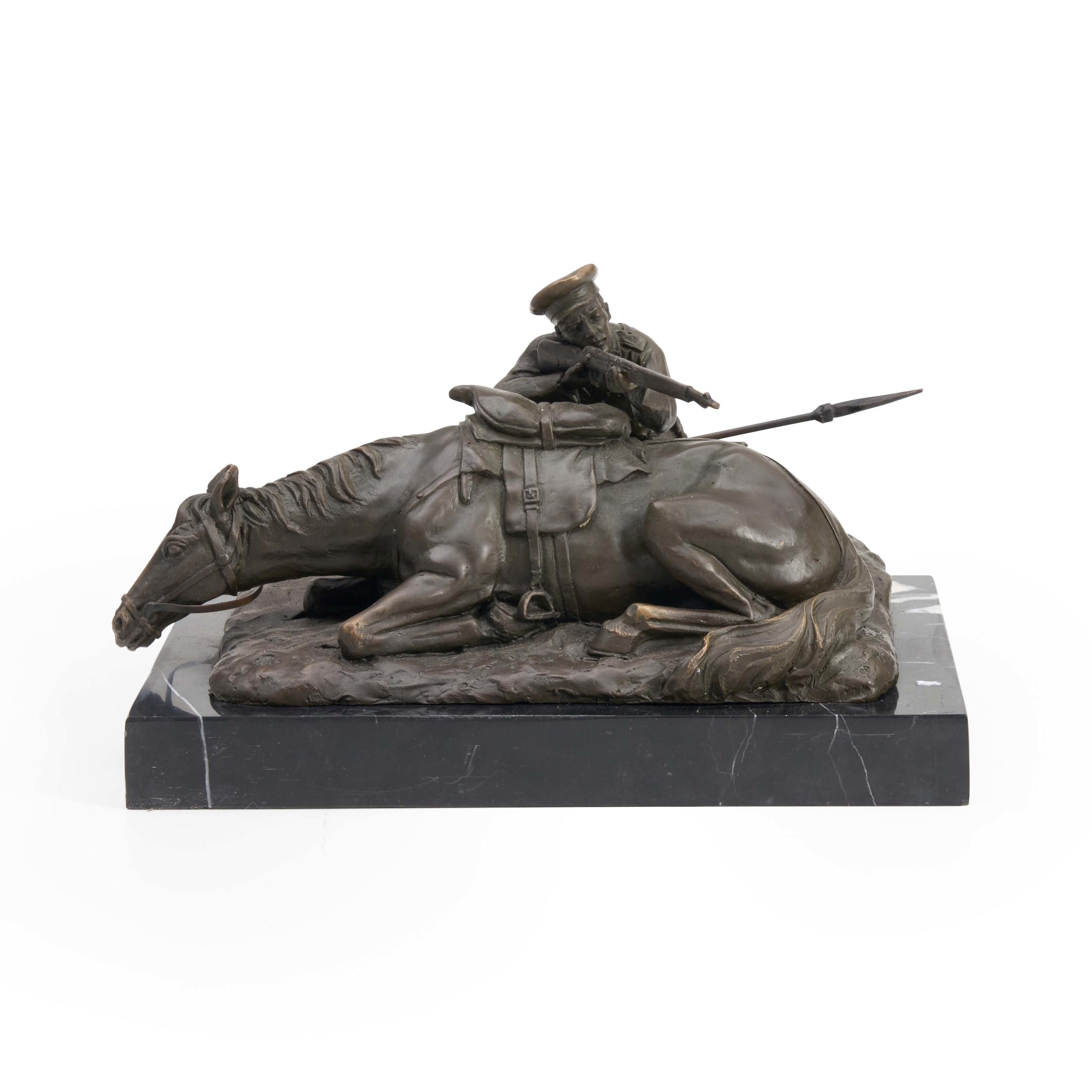 Evgeni Evgen'evich Lansere | Bronze depiction of a soldier taking aim ...