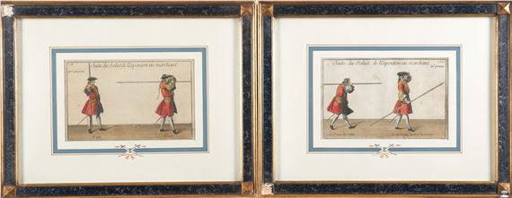 French School, 18th Century | 'Suite du Salut de l'Esponton en marchant ...