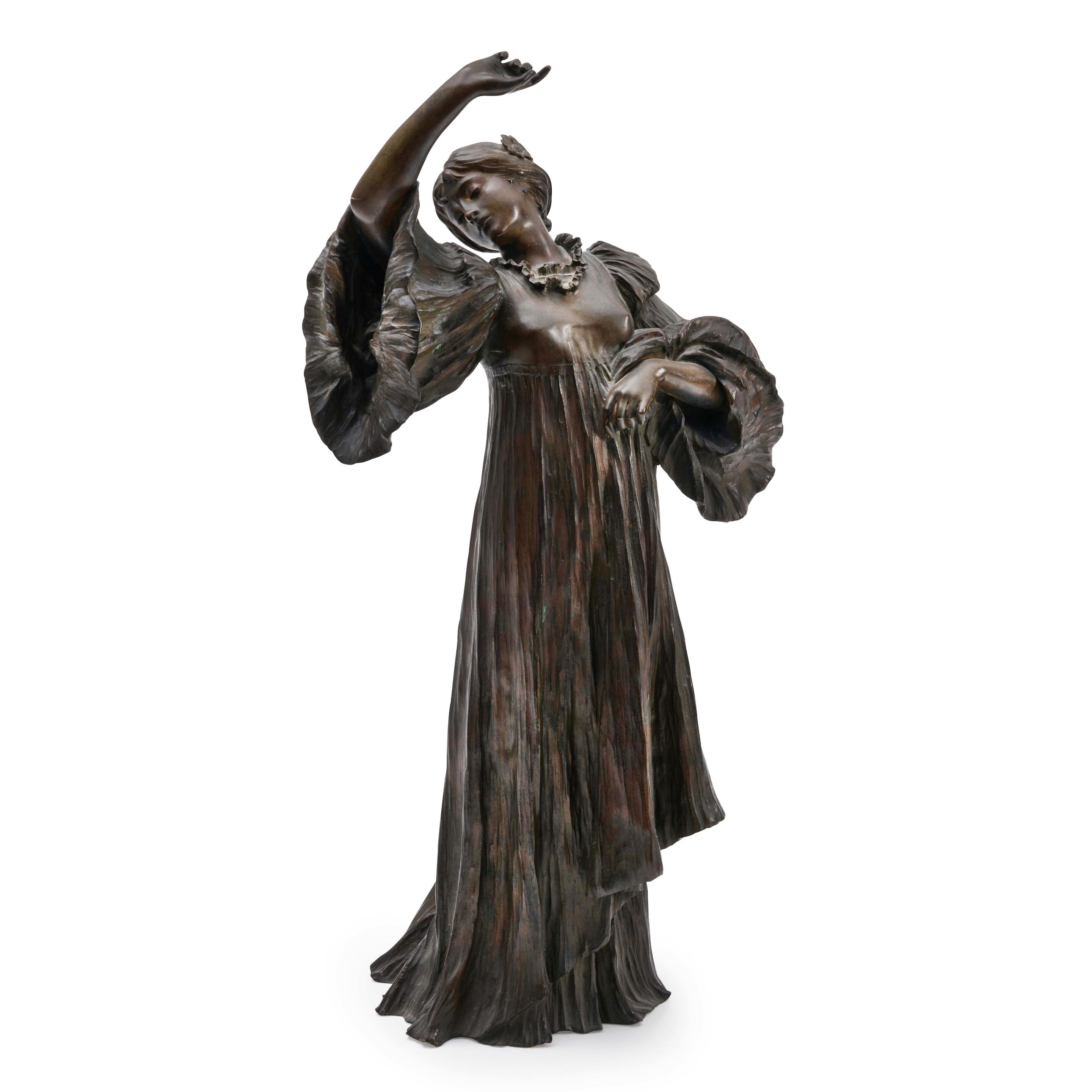 Agathon Léonard | Bronze Depiction of Danseuse Au Cothurne, | MutualArt