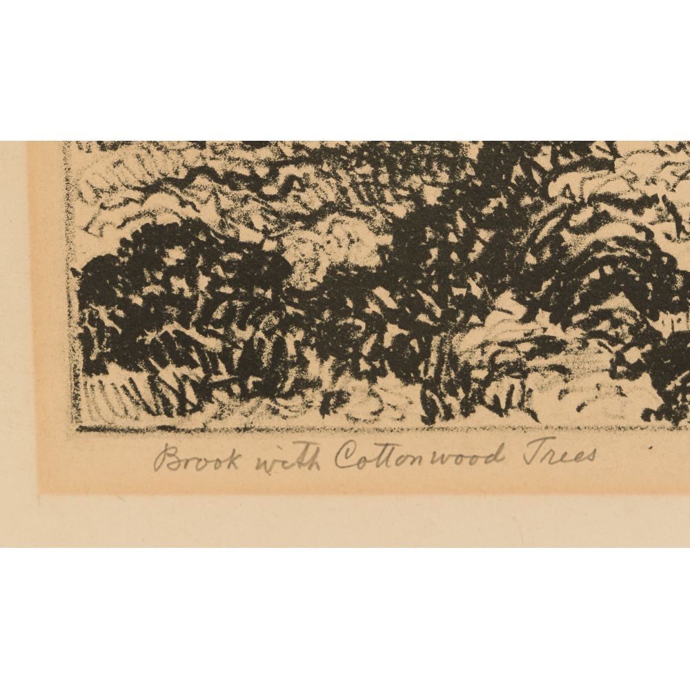 Birger Sandzén | Brook with Cottonwood Trees | MutualArt