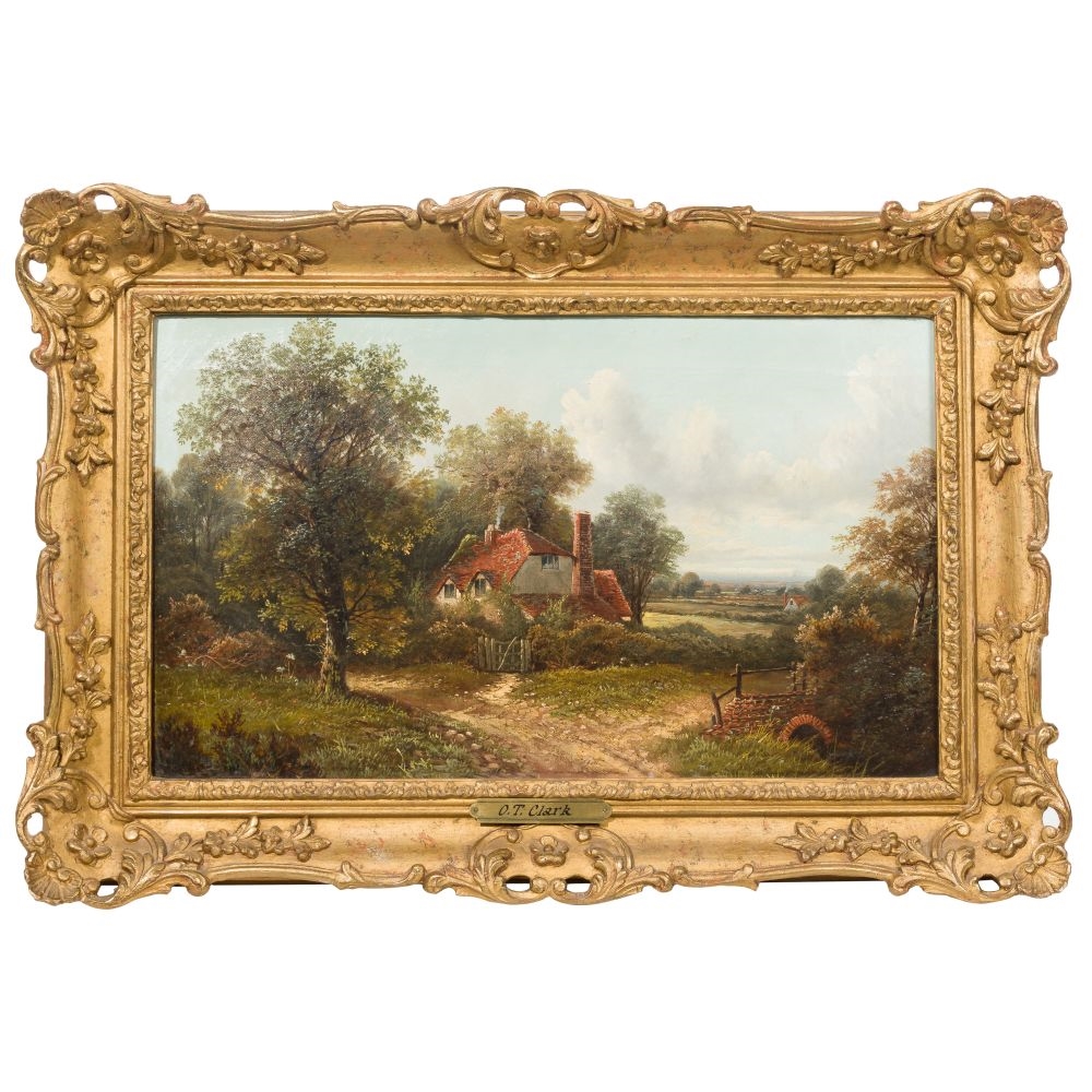 Octavius T. Clark | A cottage in a landscape | MutualArt