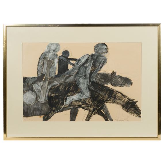 Michael Spafford | Abstract of horse and human figures (1964) | MutualArt