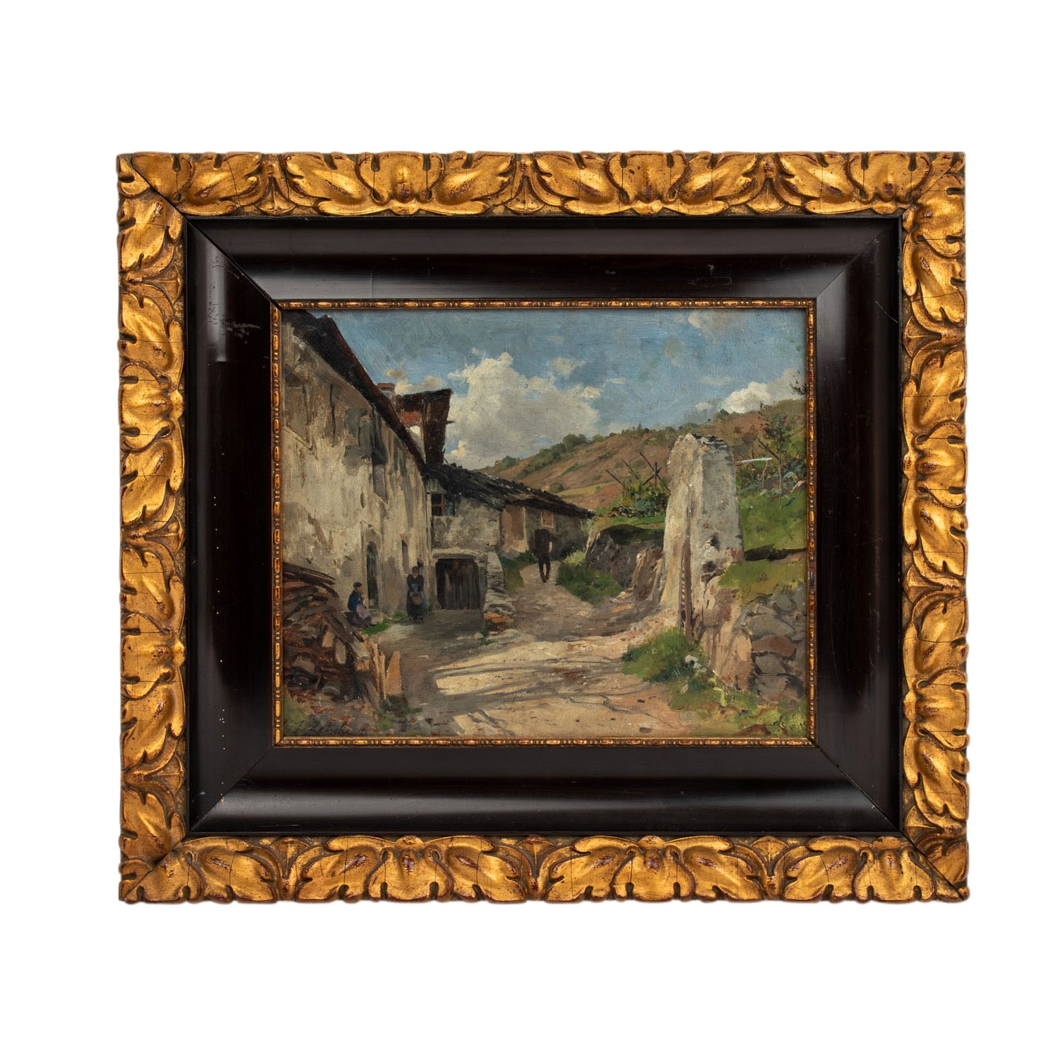 Eduard Zetsche | Outskirts of a village on a summer day (1900) | MutualArt