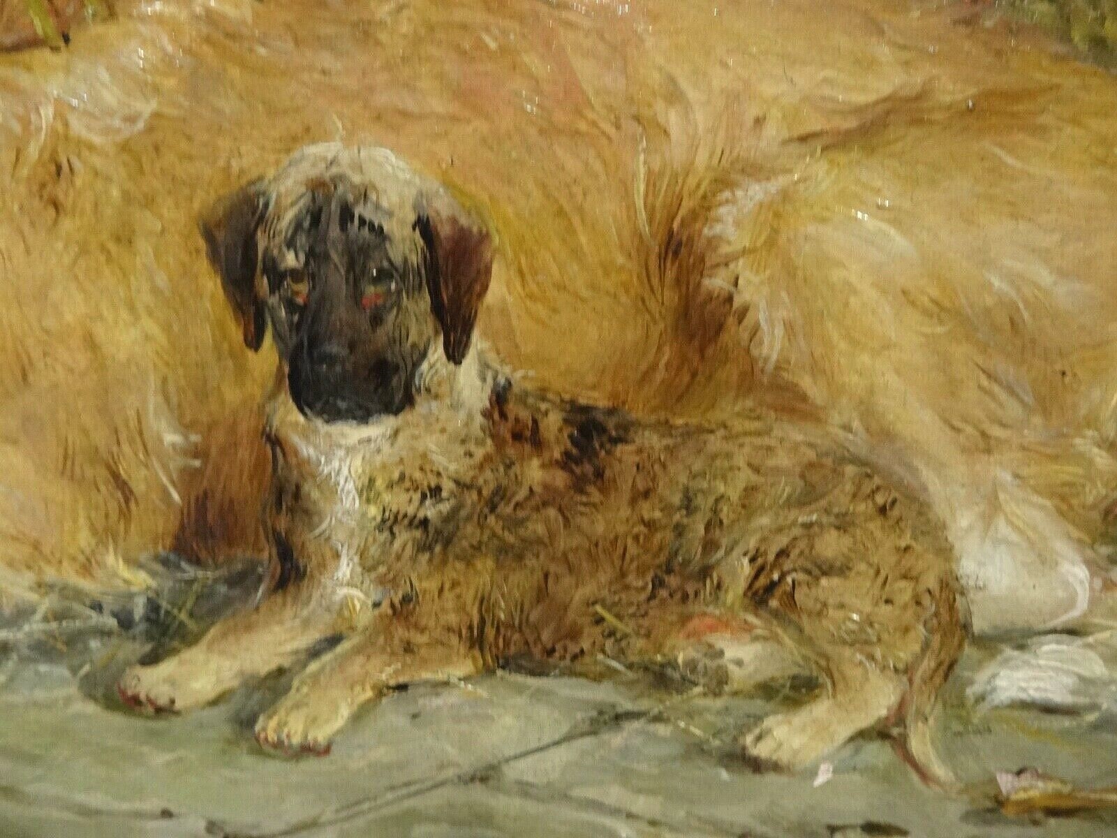 Edwin Frederick Holt | ST BERNARD DOG MOTHER & PUPPIES (19th Century ...