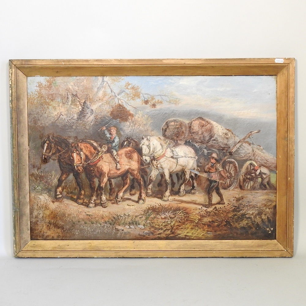 Harden Sidney Melville | a horse drawn timber wagon | MutualArt