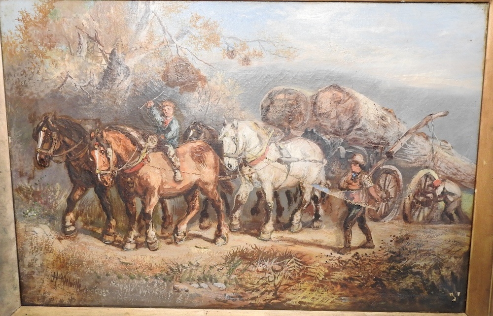 Harden Sidney Melville | a horse drawn timber wagon | MutualArt