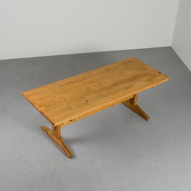 Christian Durupt | Large dining room table with keyed strut base on ...