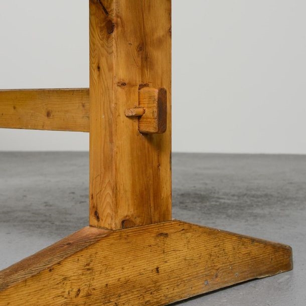 Christian Durupt | Large dining room table with keyed strut base on ...