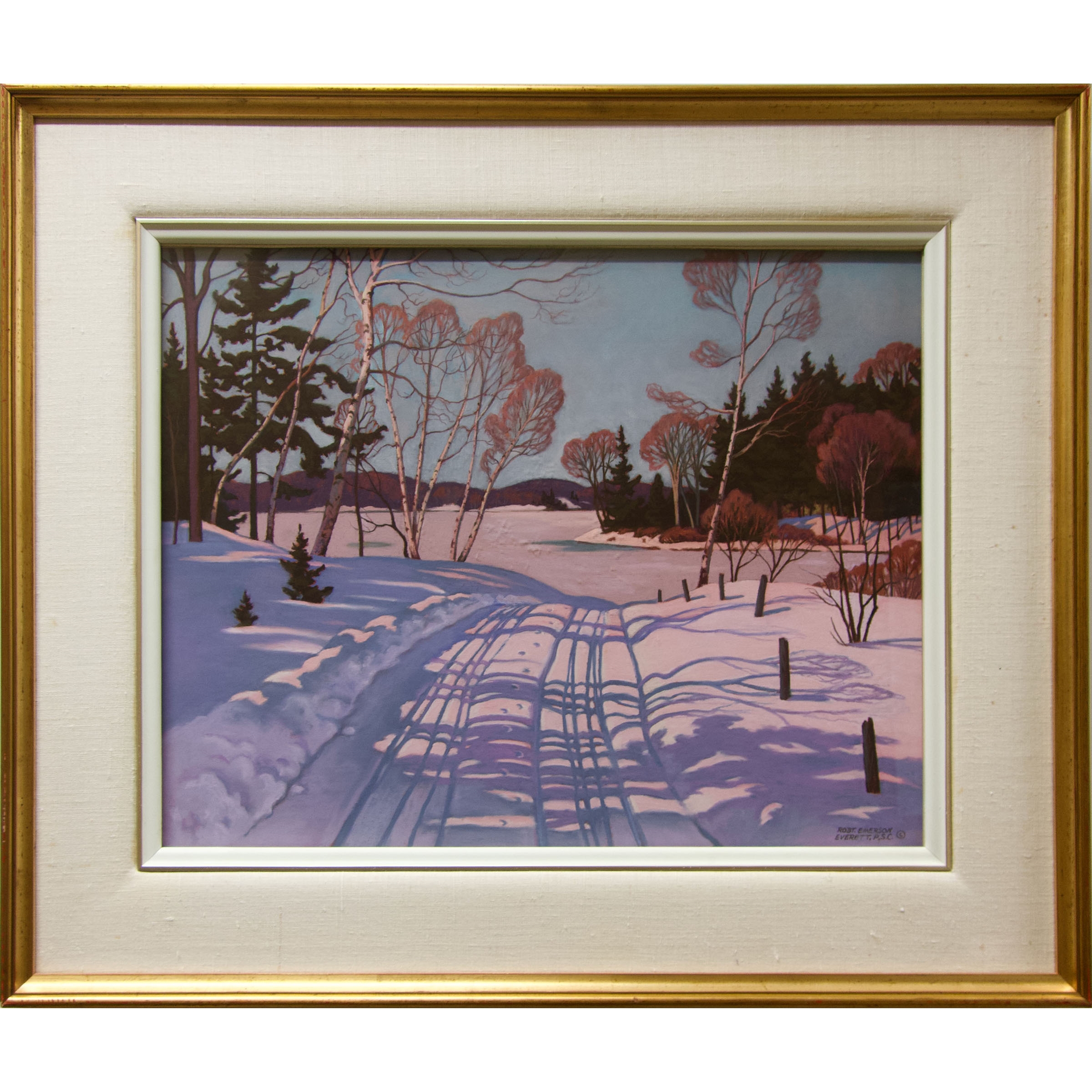 Robert Emerson Everett | FOOTPRINTS IN THE SNOW (MUSKOKA LAKE) | MutualArt
