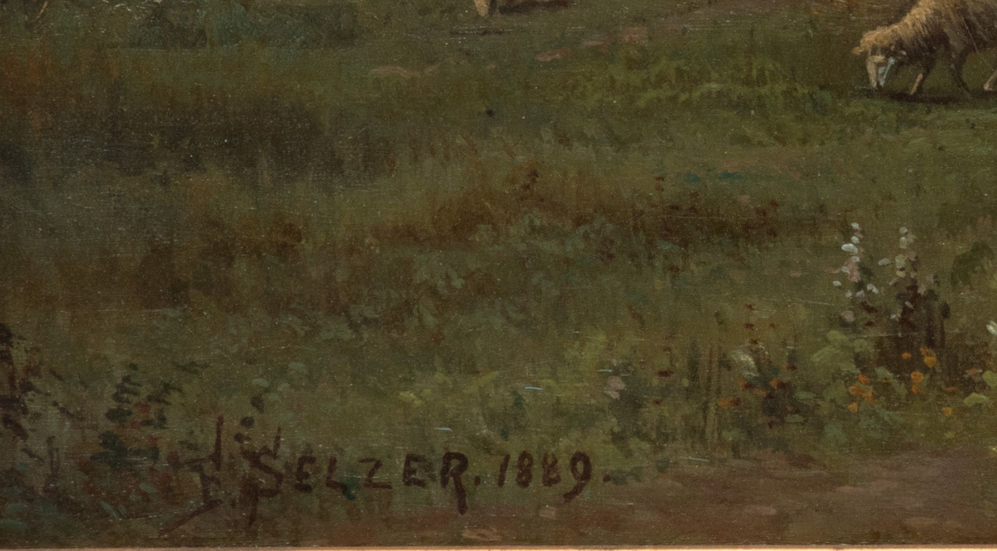 Frank Selzer | Sheep Grazing In A Landscape | MutualArt