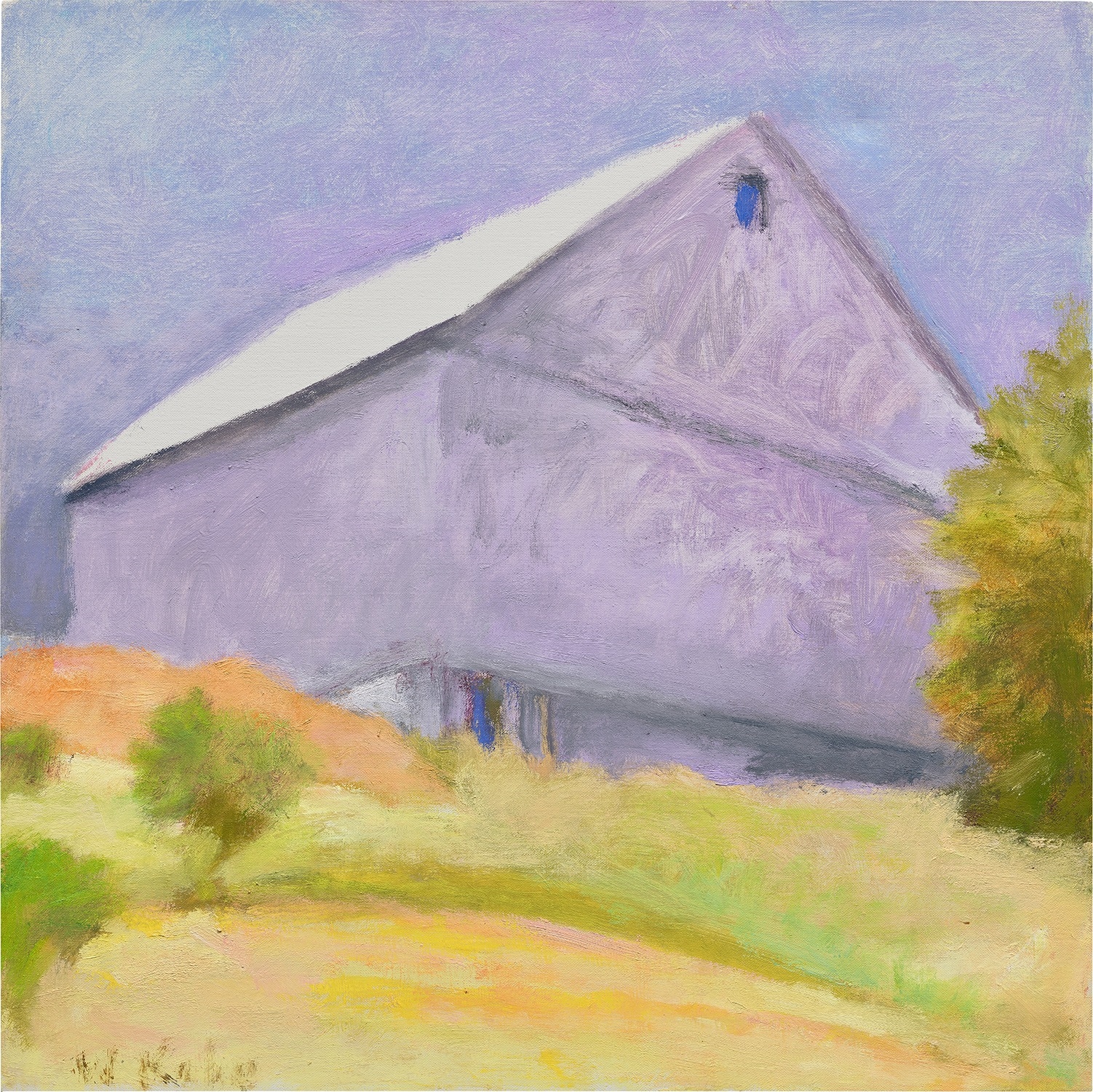 Wolf Kahn | Barn with a Blue Window (2001) | MutualArt